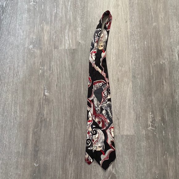 Sabatini | Accessories | Sabatini 0 Silk Red Black And Gray Abstract ...